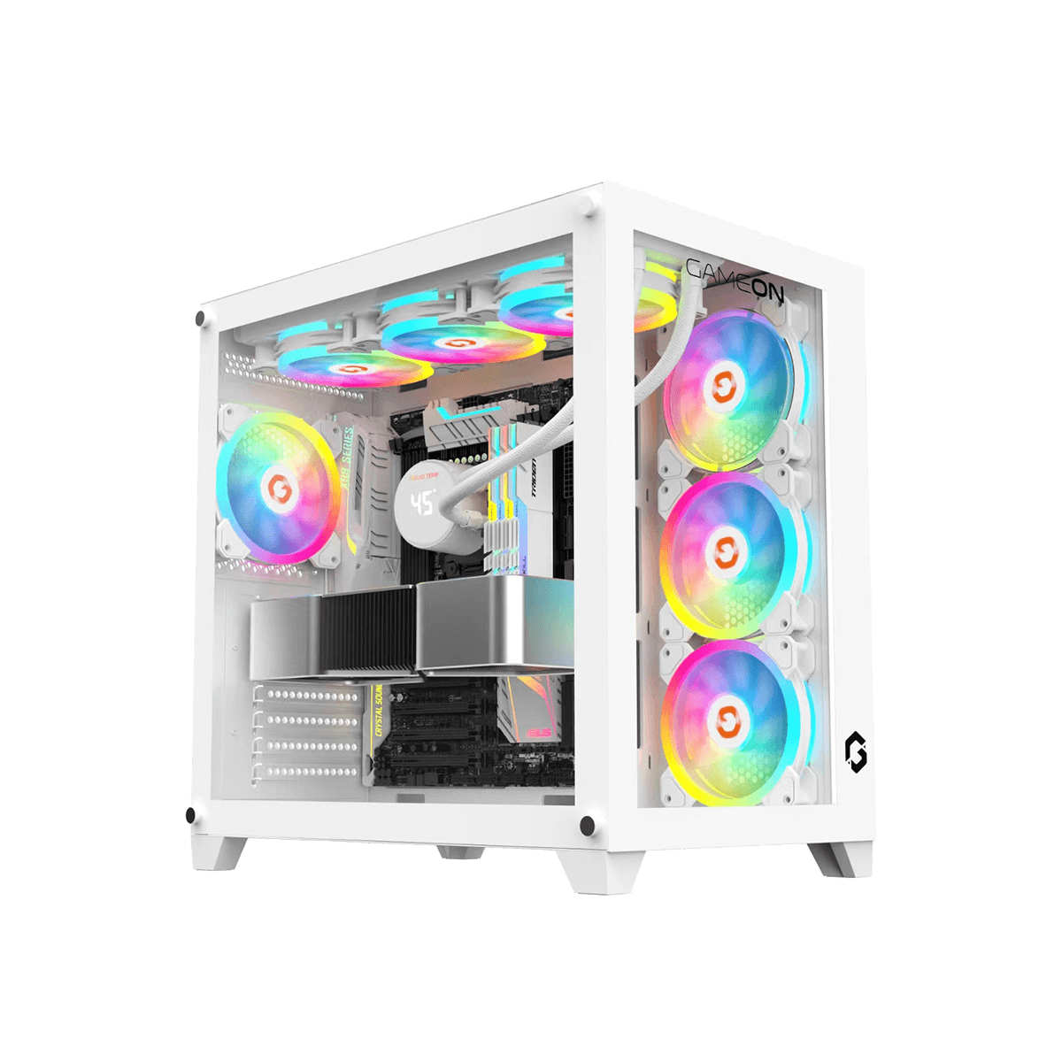 GAMEON Emperor Artic Series Mid Tower Gaming Case - White – gameon.store