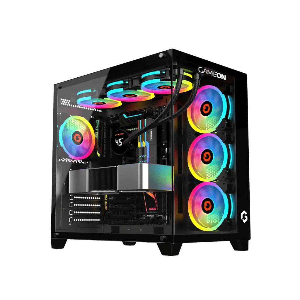 GAMEON Emperor Midnight Series Mid Tower Gaming Case - Black – gameon.store