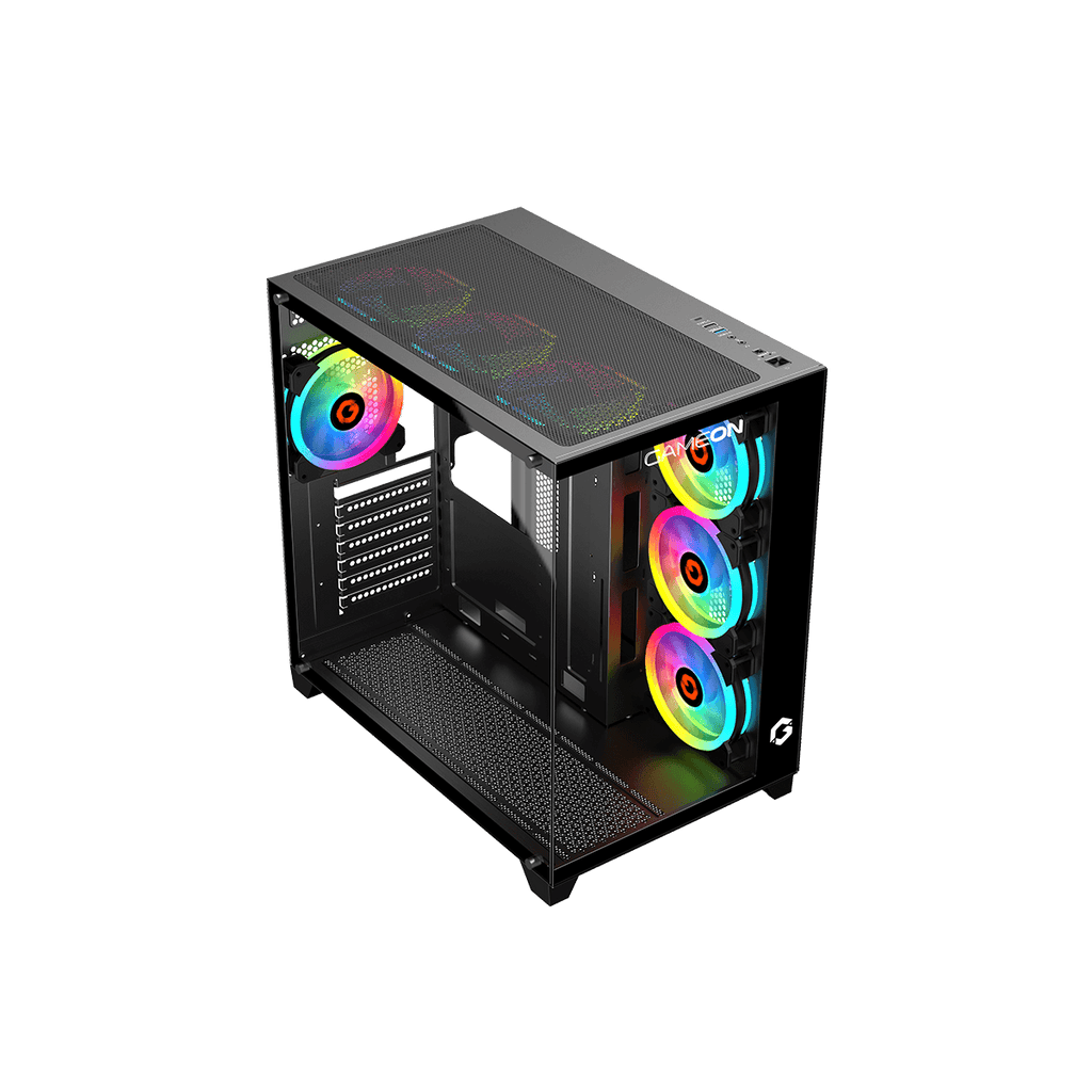 GAMEON Emperor Midnight Series Mid Tower Gaming Case - Black – gameon.store