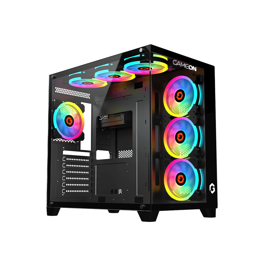 GAMEON Emperor Midnight Series Mid Tower Gaming Case - Black – gameon.store