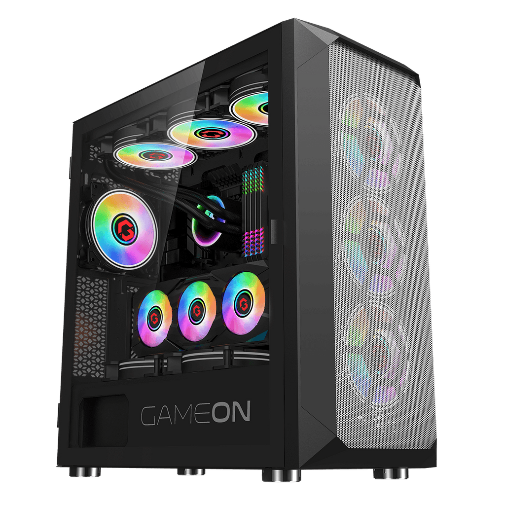 GAMEON Emperor Midnight I Series Mid Tower Gaming Case - Black – gameon ...