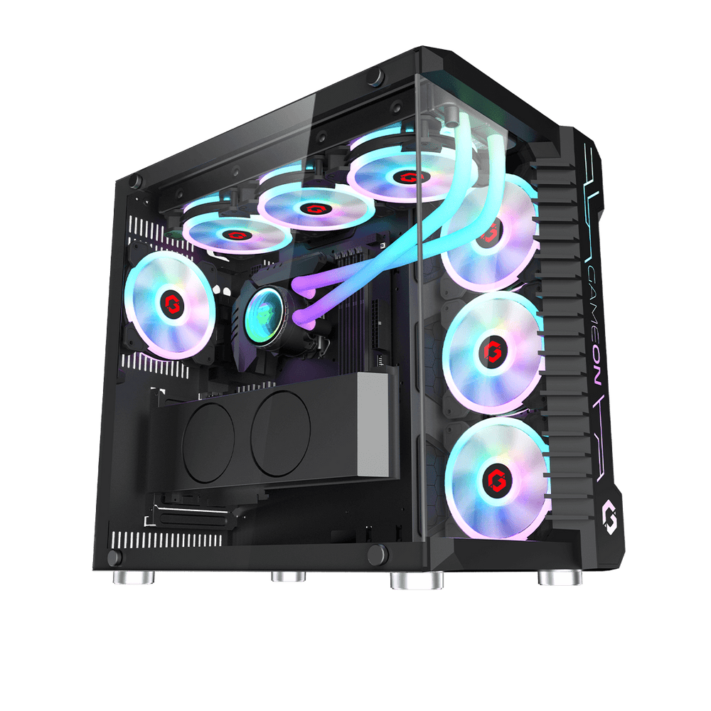 GAMEON Emperor Midnight III Series Mid Tower Gaming Case - Black ...