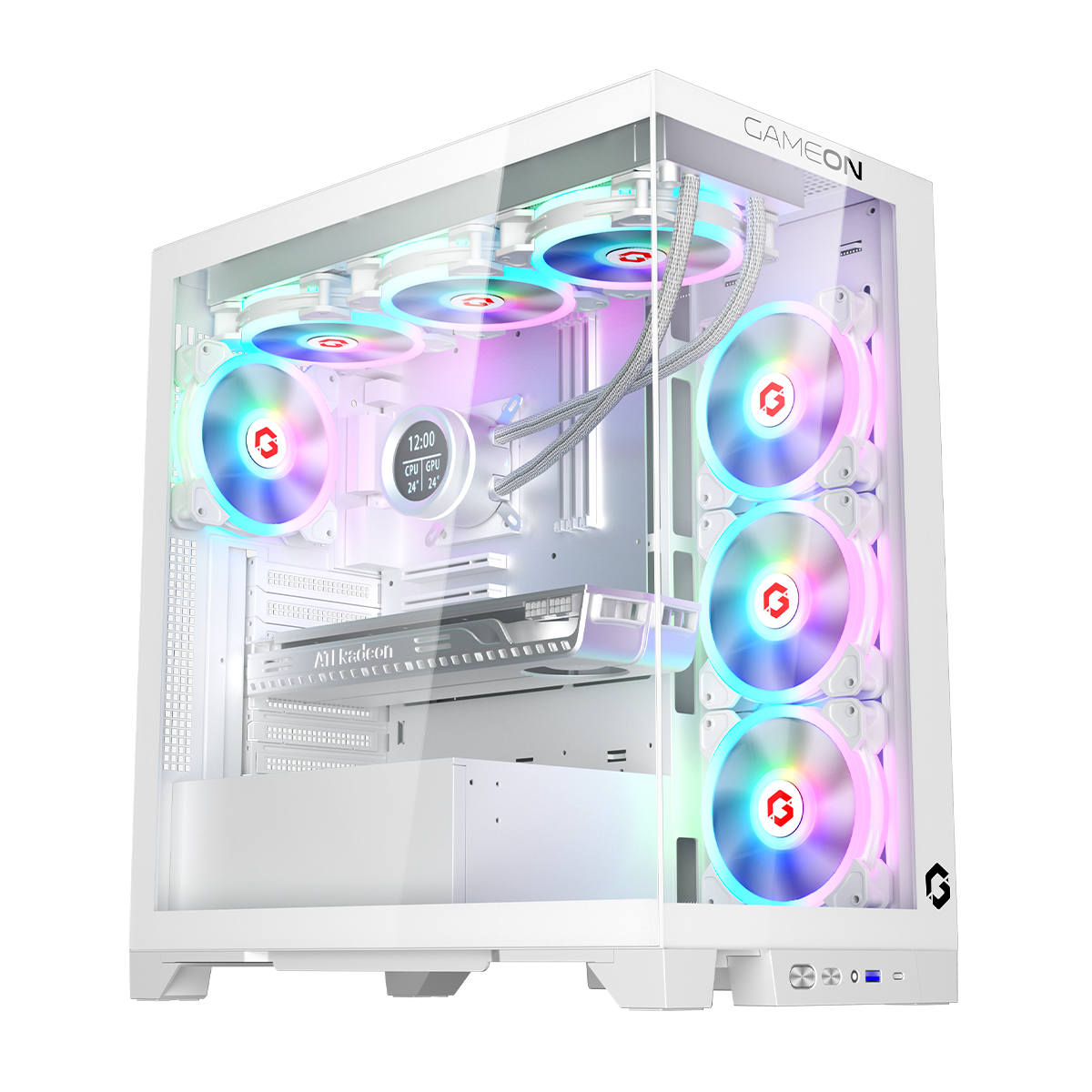 GAMEON Emperor Arctic IV Series Mid Tower Gaming Case - White – gameon ...