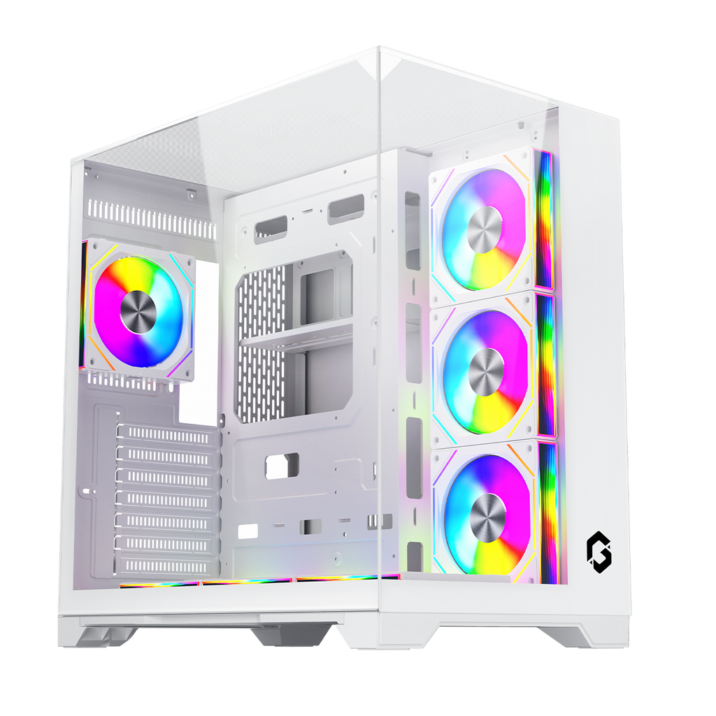 GAMEON Valkyrie I Series Mid Tower Gaming Case - White – gameon.store