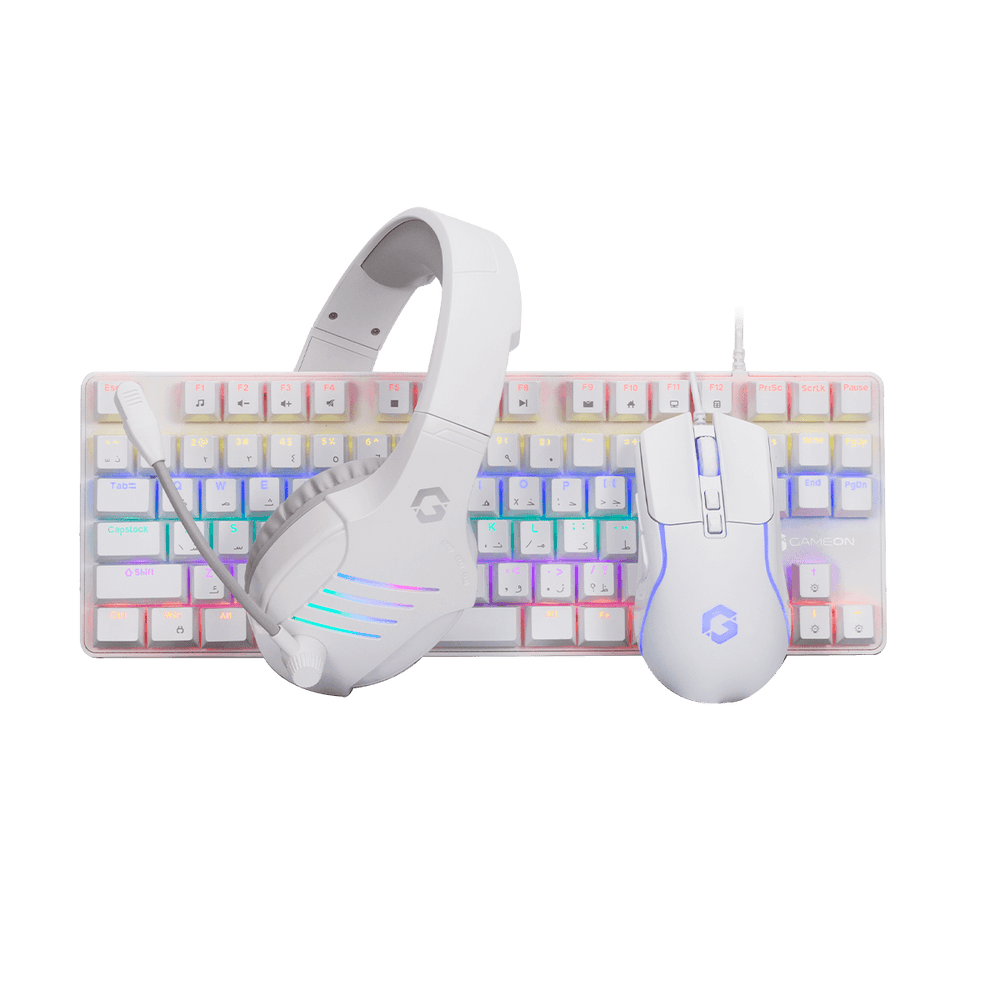 GAMEON VIPER XA All-In-One Artic Series Gaming Bundle (Mechanical Keyb ...