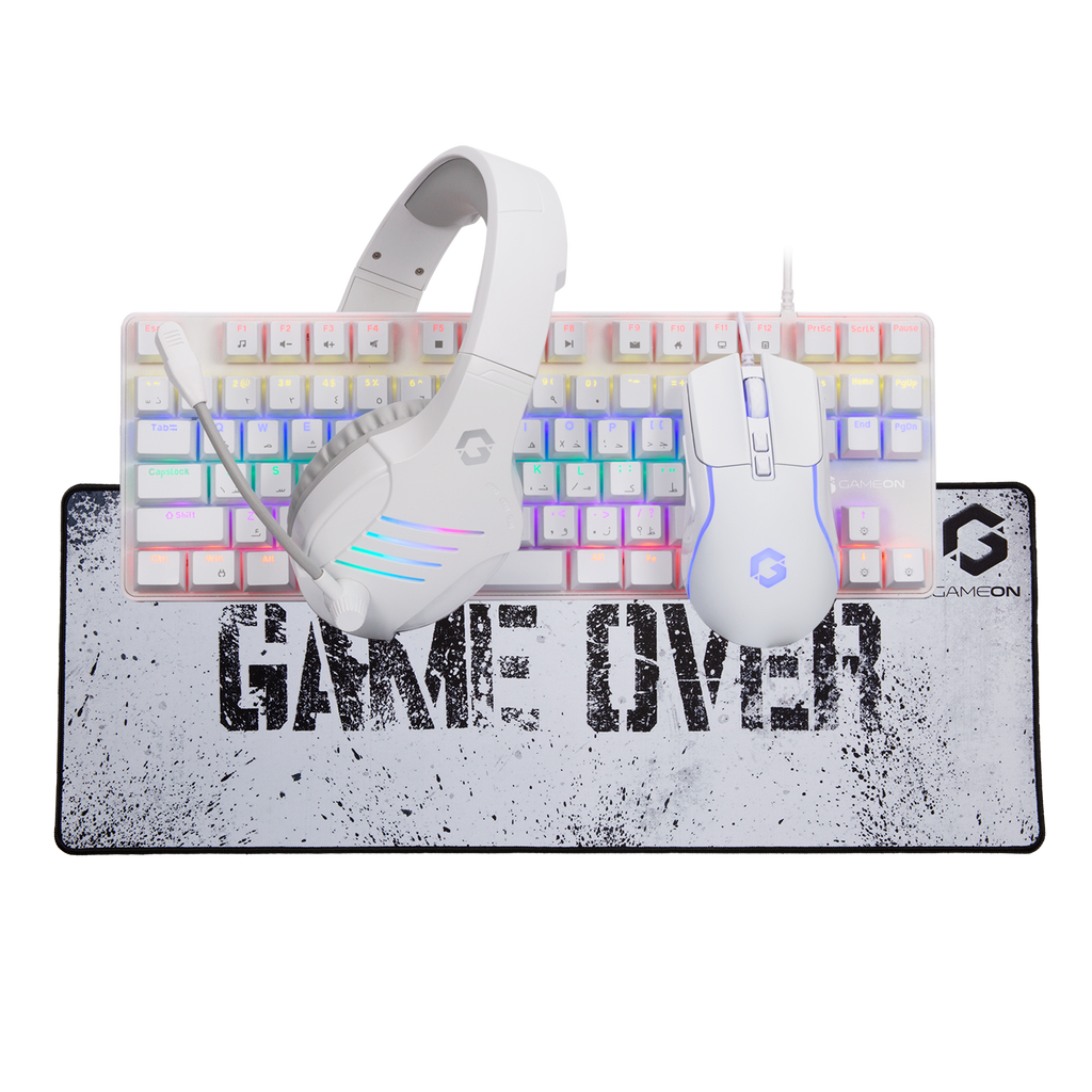 GAMEON VIPER XA All-In-One Artic Series Gaming Bundle (Mechanical Keyb ...